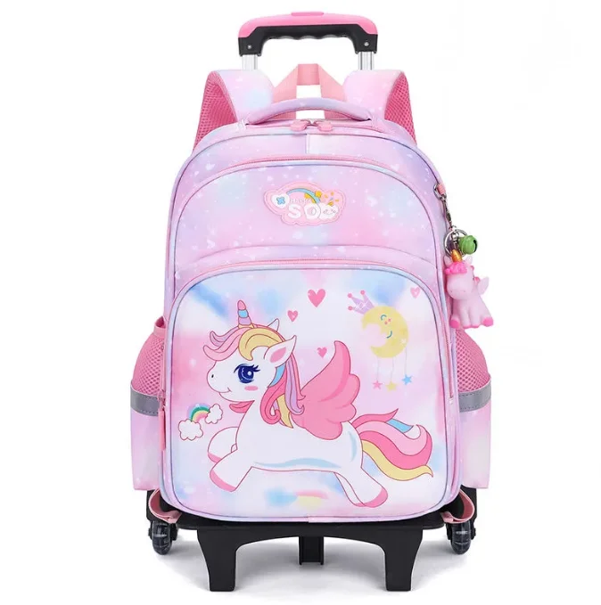 School Trolley Bag For Girls Kids School Rolling Backpack School ...