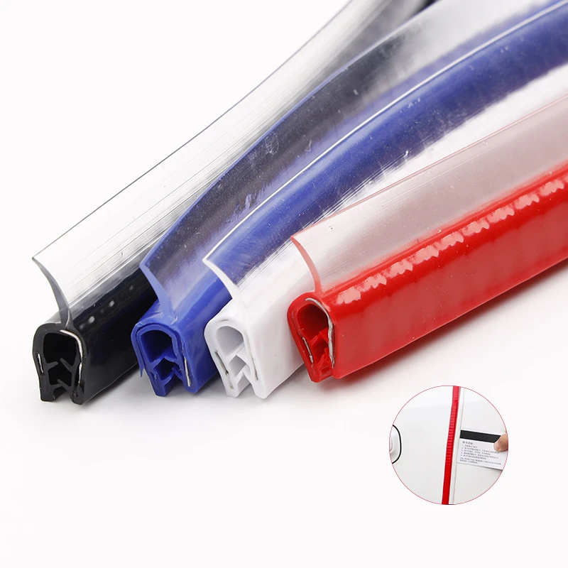 5m Car Door Anti Collision Soundproof Strip With Steel Disc Bumper Trim ...