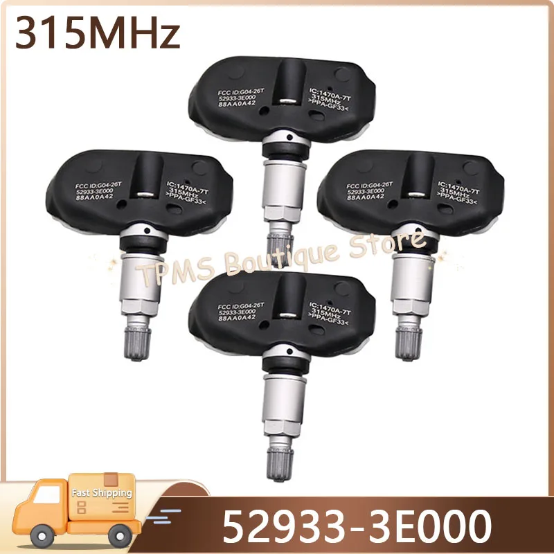 4pcs 315MHz 52933-3E000 For Hyundai Sonata Tiburon Tucson Kia Sorento ...