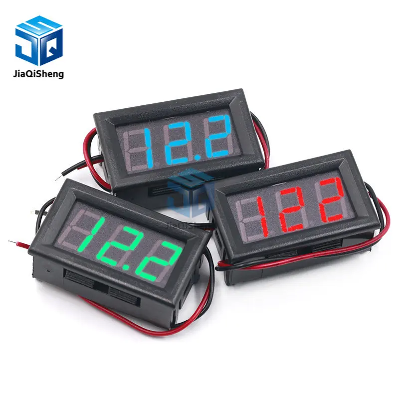 0-56-Inch-Mini-Red-Green-Blue-LED-Display-Panel-Voltage-Meter-Voltmeter ...