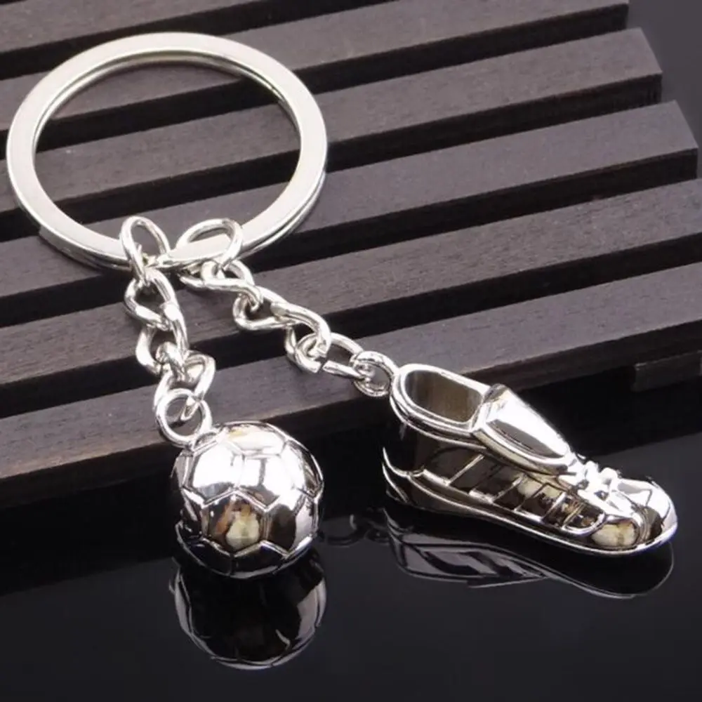 1pc Creative Soccer Shoes Keychain Metal Football Ball Keyring Bag ...
