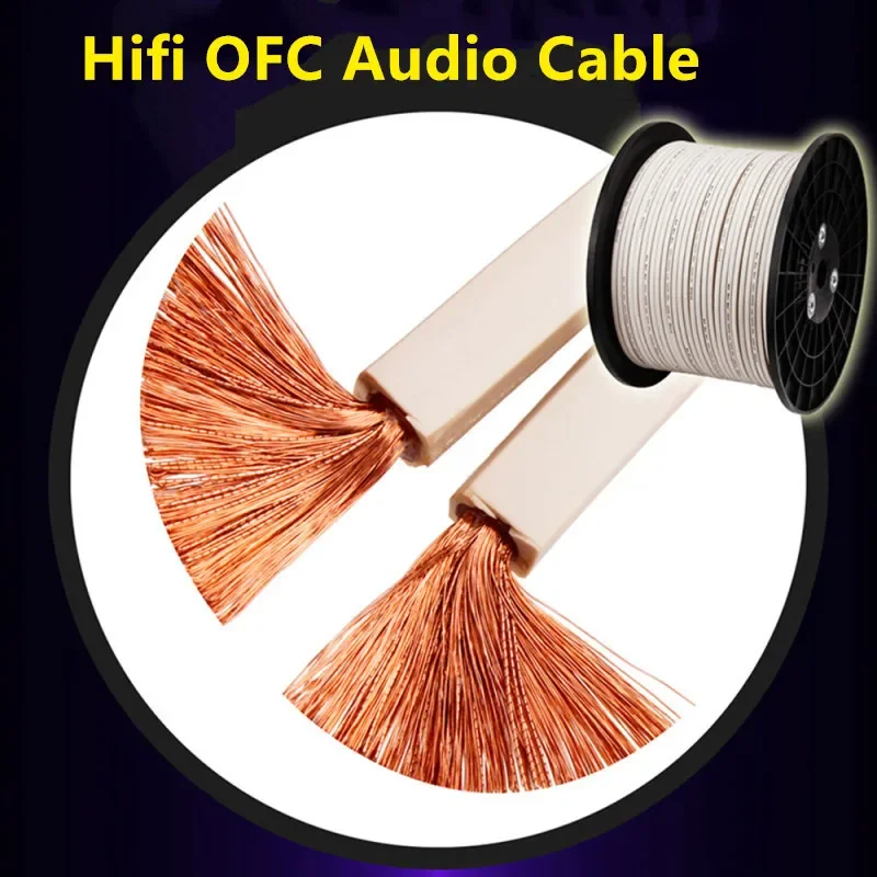OFC-4N-DIY-Loud-Speaker-Cable-Oxygen-Free-Copper-Hi-Fi-Audio-Line-Cable ...