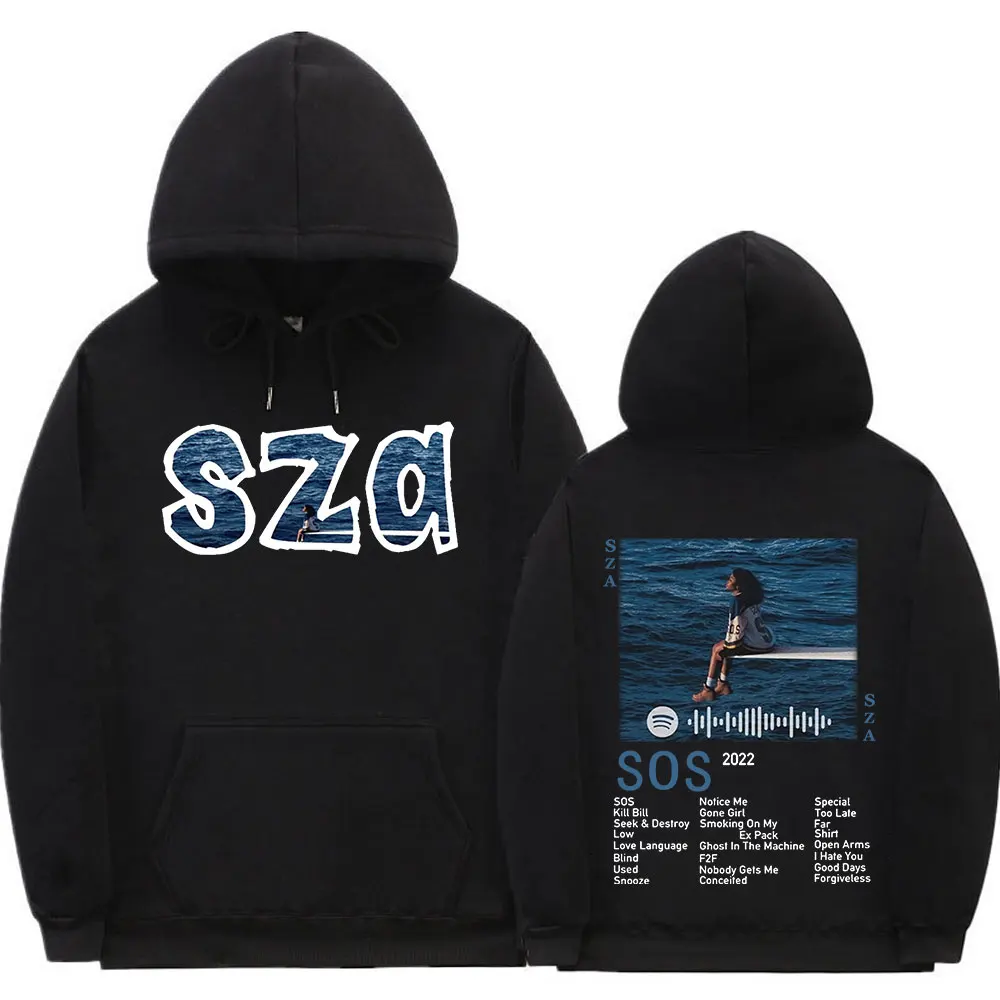 SZA-Music-Album-SOS-Graphic-Hoodie-Graphic-Double-Sided-Oversized ...