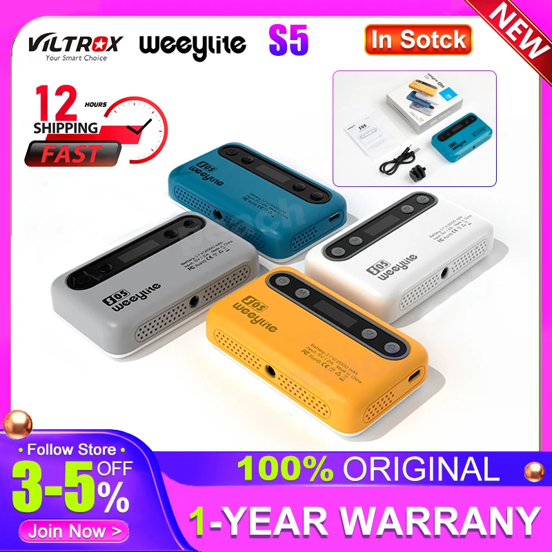 VILTROX-Weeylite-S05-Full-Color-RGB-LED-Video-Light-Mini-Camera-Fill ...