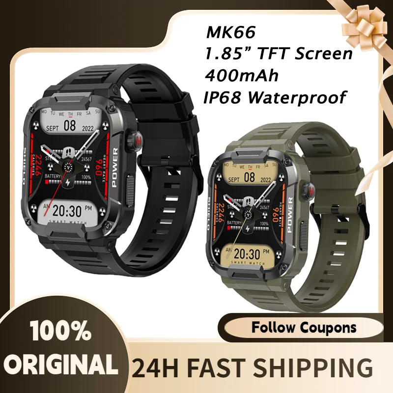 Mk66-Smart-Watch-110-Sports-Modes-IP68-Waterproof-24H-Heartrate-Monitor ...