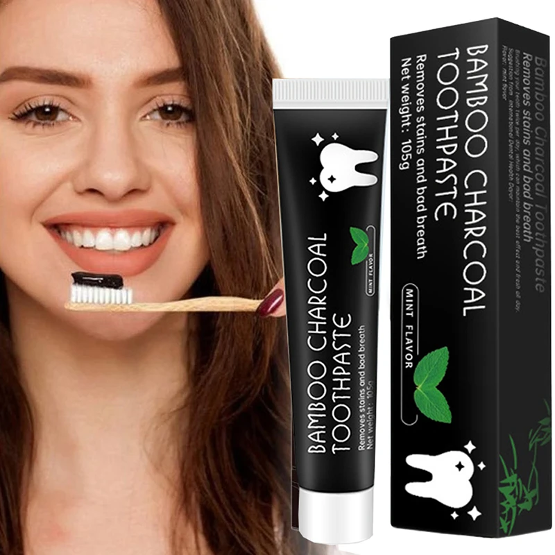Natural Bamboo Charcoal Mint Flavor Toothpaste Deep Clean Dispel Smoke ...