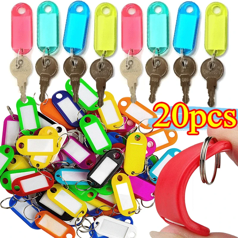 20Pcs-Multicolor-Keychain-Key-ID-Label-Tags-Luggage-ID-Tags-Hotel ...