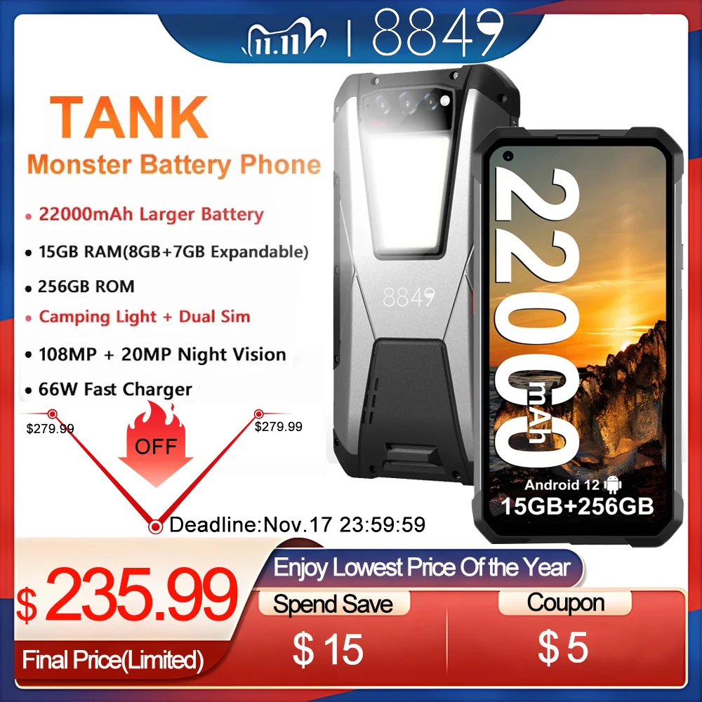 8849-By-Unihertz-Tank-Rugged-Smartphone-15GB-256GB-22000mAh-Battery ...