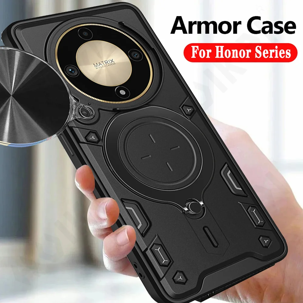 Magnetic Rotating Camera Slide Protector Case with 360° Stand for Honor ...