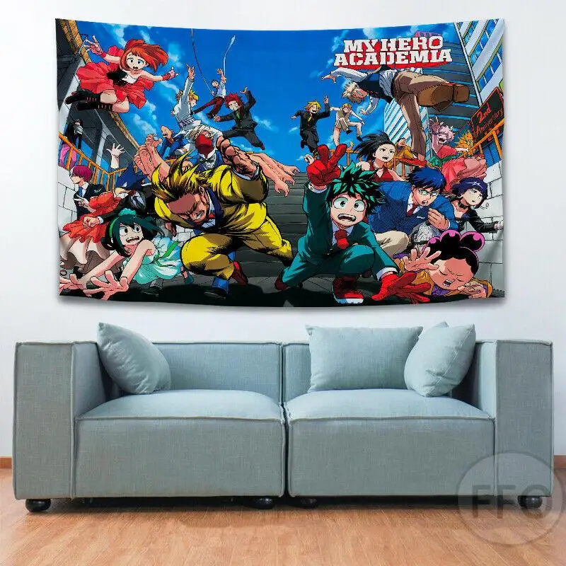 Tapestry Anime Hero Academia | Hero Academia Wall Tapestry | Japanese ...
