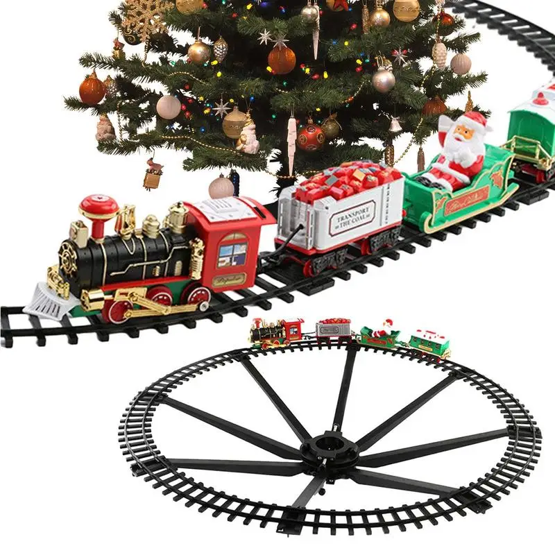 Christmas-Train-Set-Electric-Train-Toy-With-Sound-Light-Railway-Tracks ...