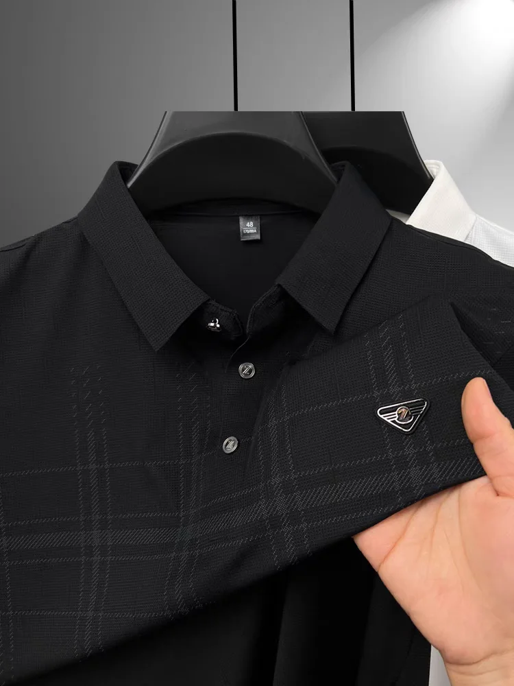 POLO-de-marca-de-alta-gama-para-hombre-camiseta-de-manga-corta-sin ...