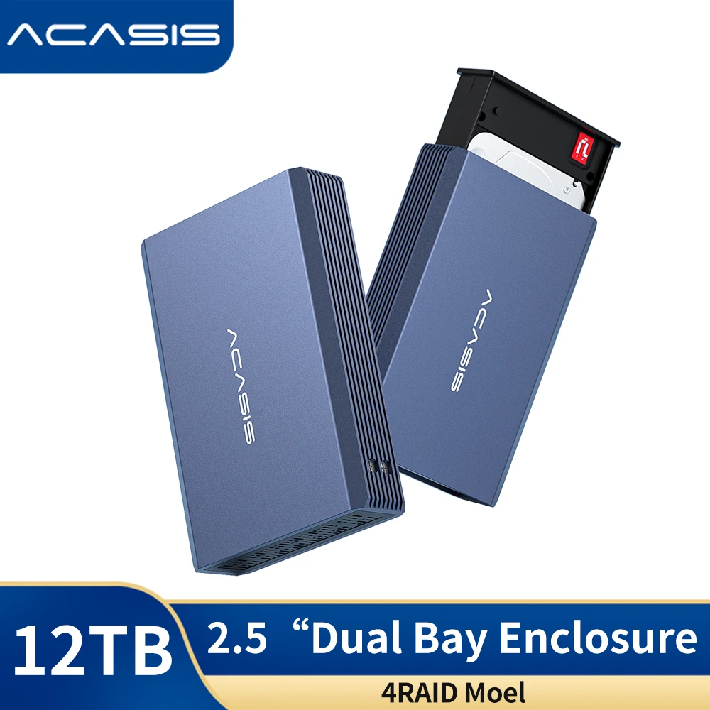 Acasis-2-5-Inch-Dual-Bay-External-Hard-drive-Enclosure-Array-Cabinet ...