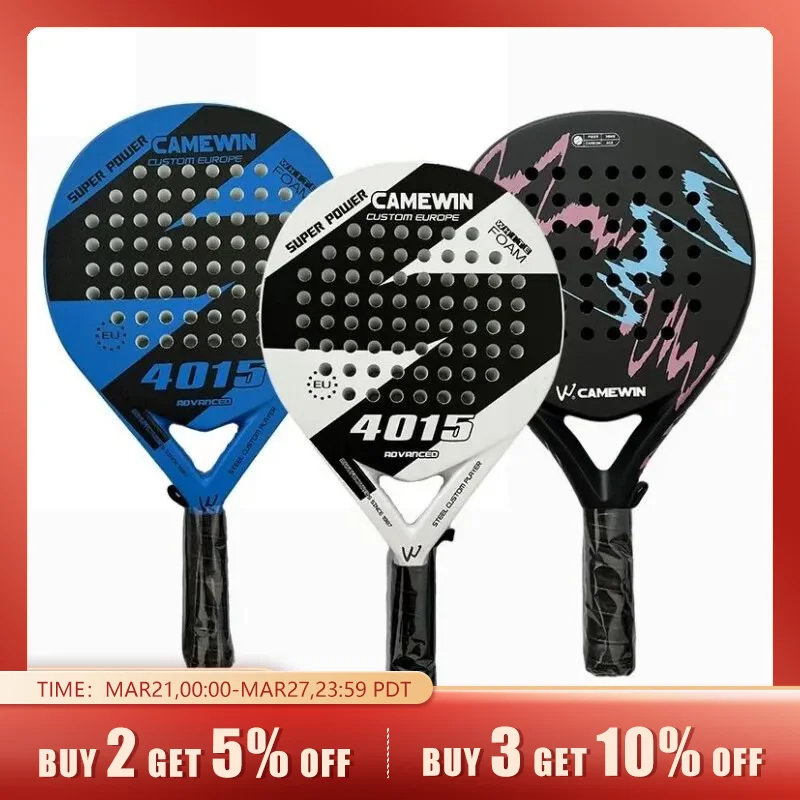 Camewin Paddle Racket Adult Prefessional Carbon Fiber Soft EVA Face ...