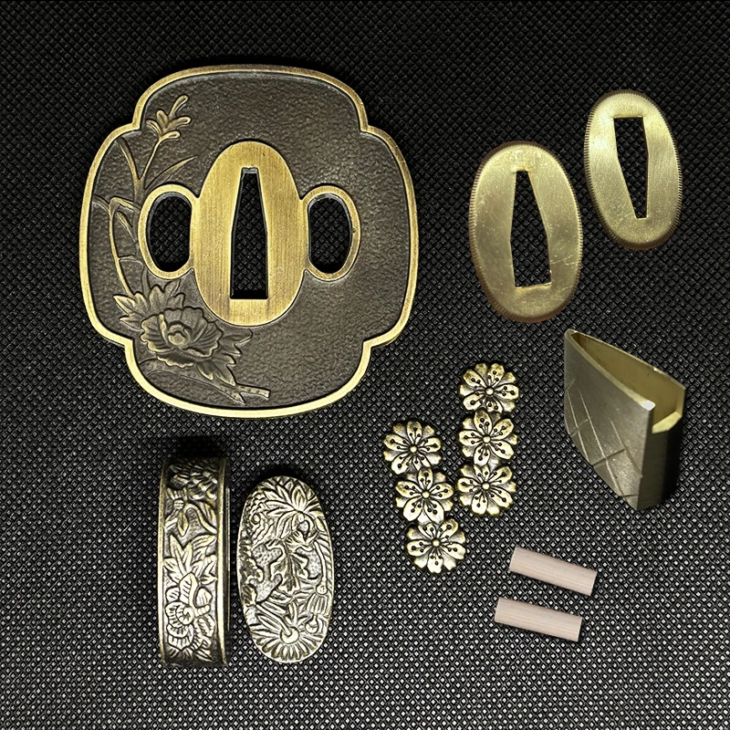 Handmade Set Guard Tsuba Fittings for Japanese Samurai Sword Katana ...