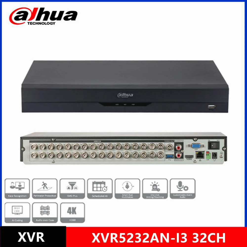 Dahua Xvr5232an-i3 32 Channels Penta-brid 5m-n/1080p 1u Built-in 2hdd ...