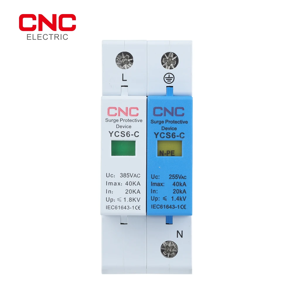 CNC-YCS6-C-AC-SPD-1P-NPE-20-40kA-House-Surge-Protector-protection ...