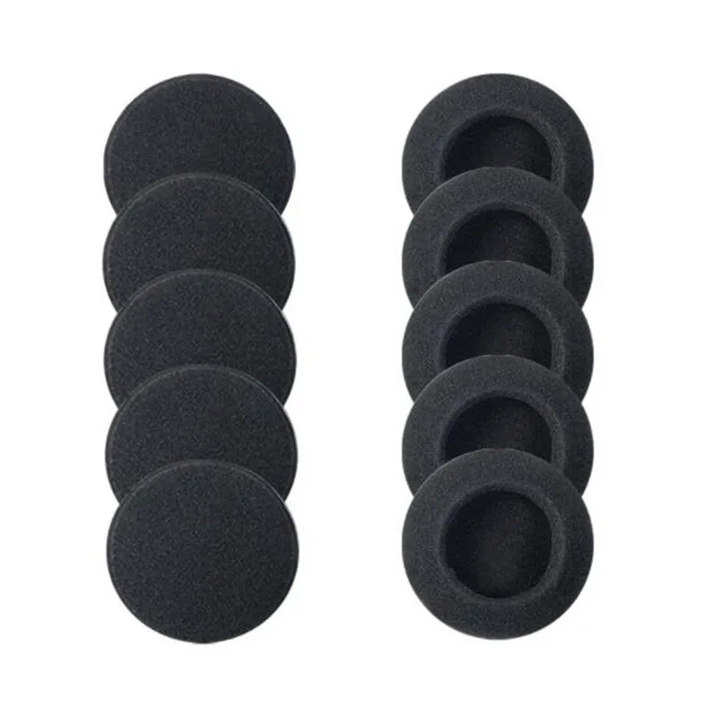 10Pcs-Black-6cm-Soft-Foam-Earbuds-Headphone-Ear-pads-Replacement-Sponge ...