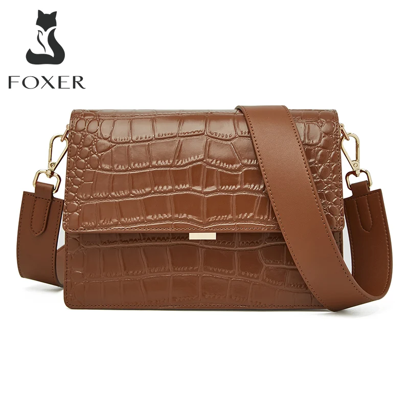 FOXER Brand New Women Crossbody Shoulder Bag For Ladies Split Leather ...