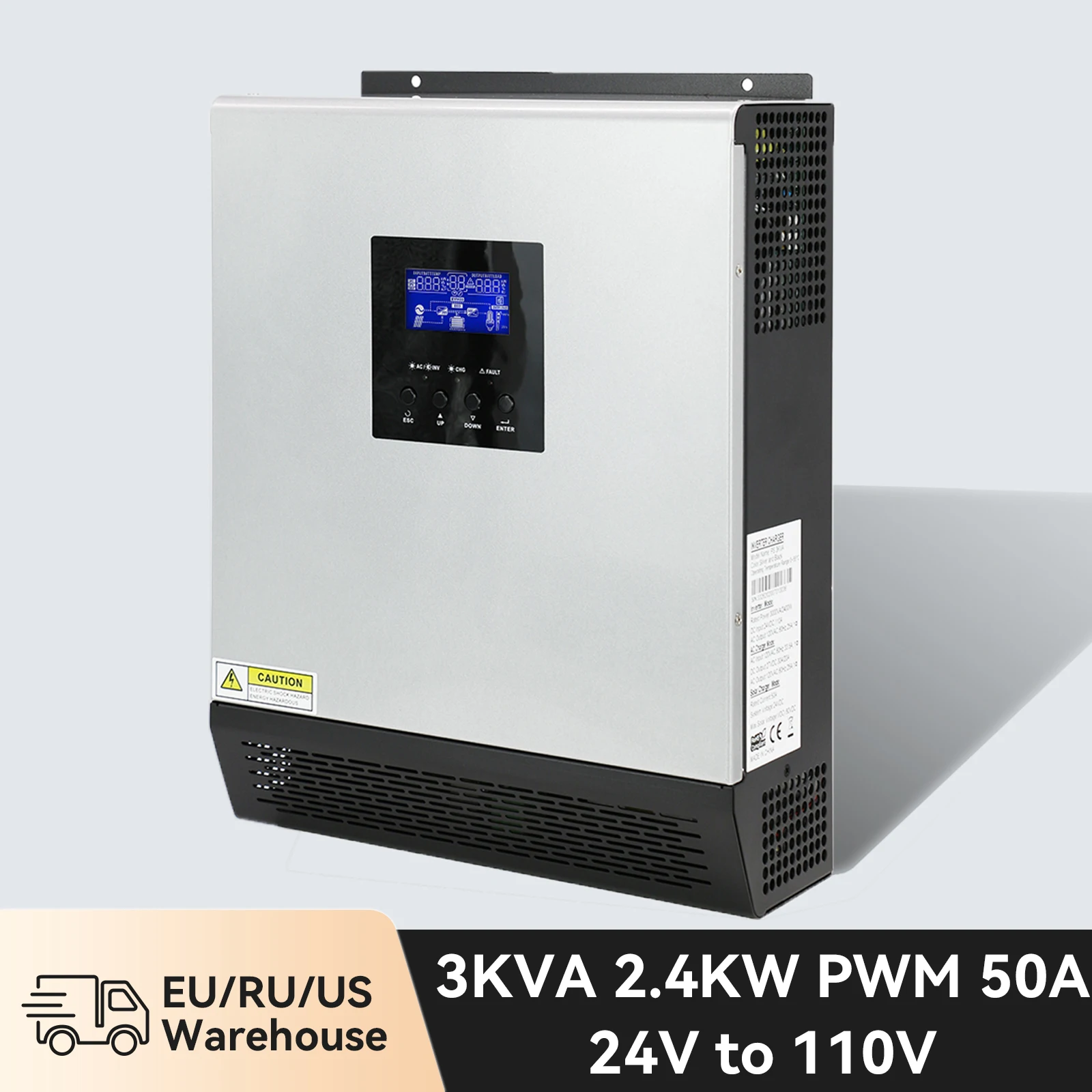 PWM-Solar-Inverter-24V-2400W-3KVA-110V-50A-Pure-Sine-Wave-Inverter-Off ...