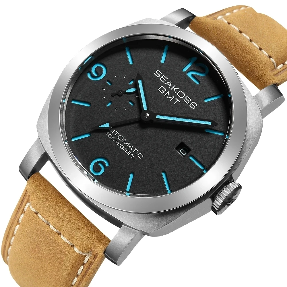 Seakoss 100m Diving Men Gmt Automatic Mechanical Watches 1963 Seagull ...