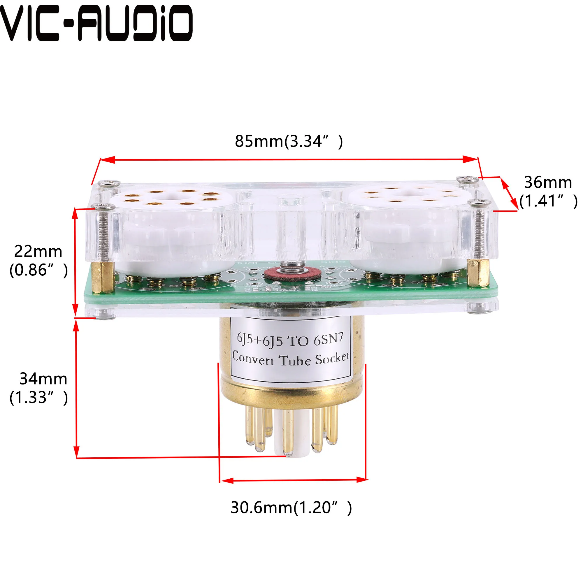 1Piece 6J5+6J5 TO 6SN7 Convert Tube Socket DIY Audio Vacuum Tube ...