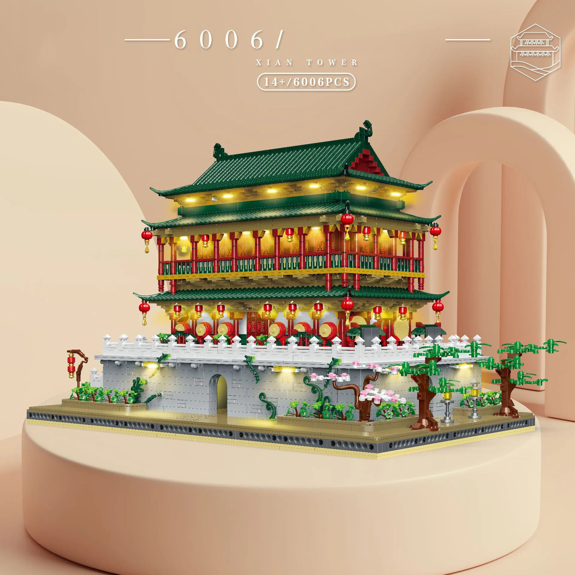 China Famous Historical Architecture Micro Diamond Block Bell Tower In ...