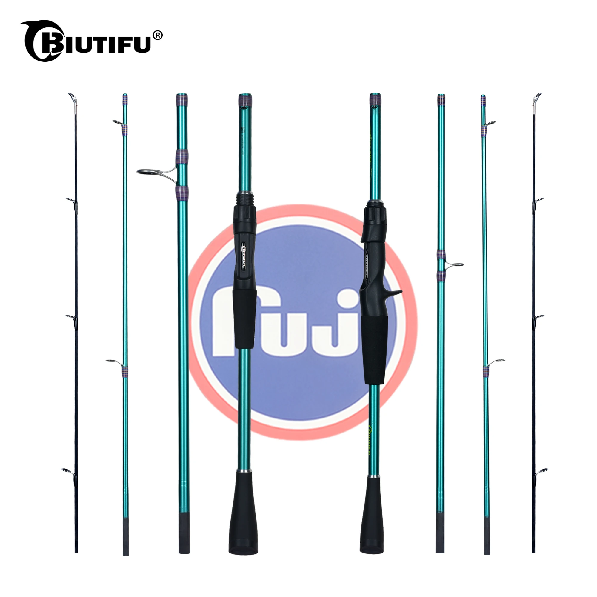 BIUTIFU-Spinning-Casting-Traveller-Mini-Carbon-Lure-Fishing-Rods-Fuji ...