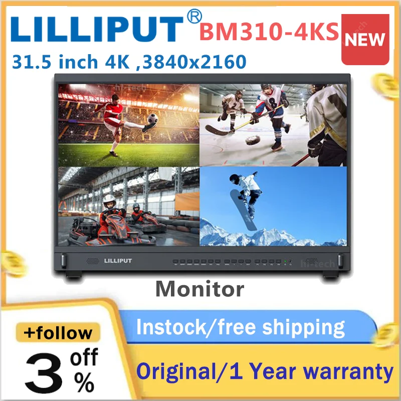 LILLIPUT BM310-4KS 31.5 inch 4K Broadcast director monitor 3840*2160