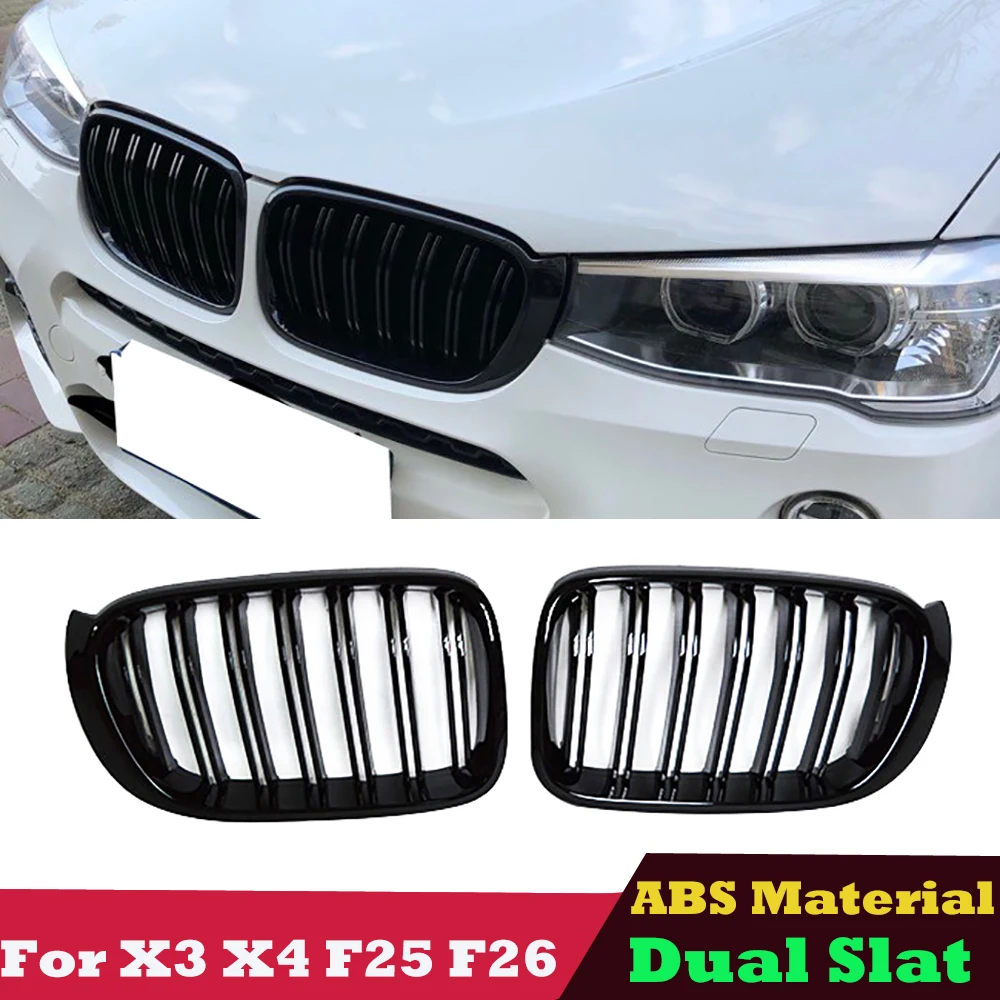 F26 Grille ABS Front Bumper Grill Mesh Hood for BMW X3 X4 F25 F26 2014 ...