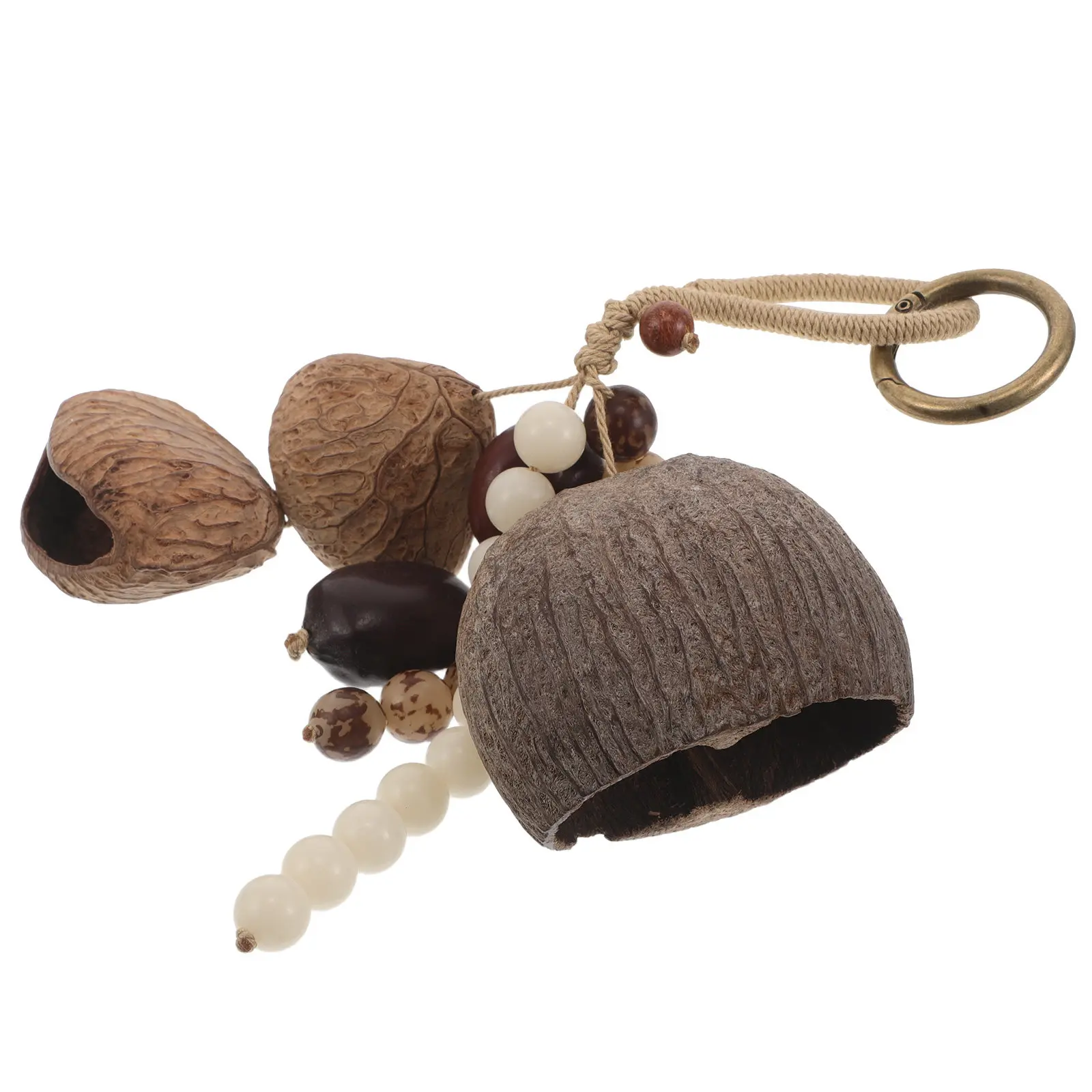 Nutshell African Shaker Hand Bell Natural Percussion Instrument Tribal ...