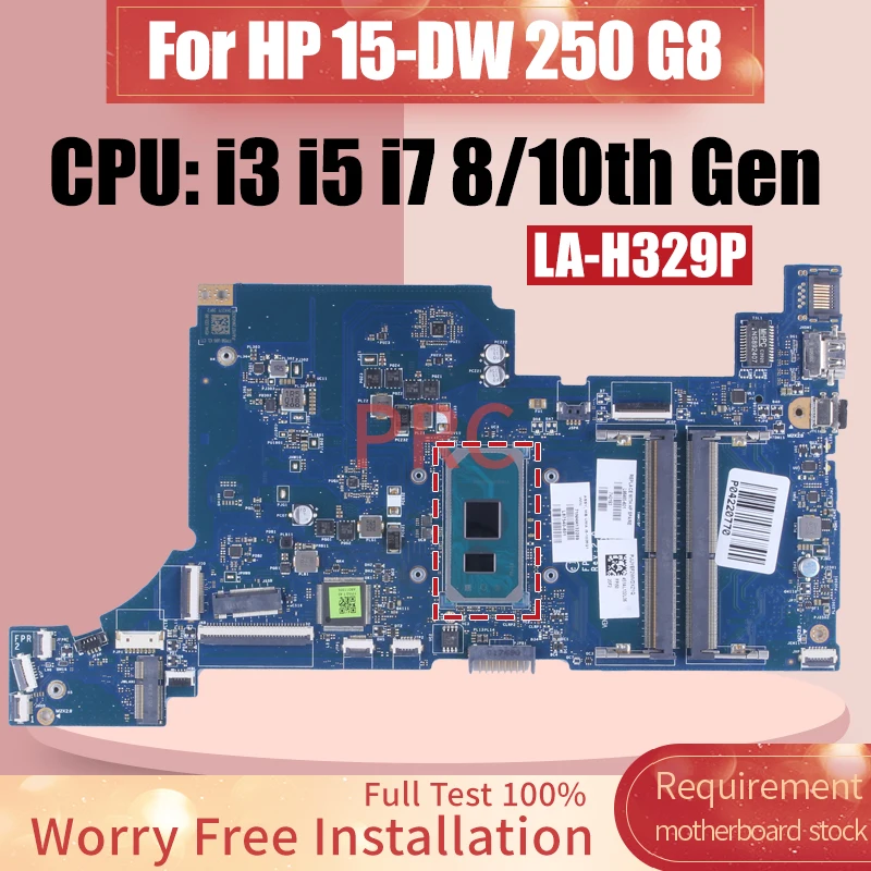 FPI50 LA-H329P For HP 15-DW 250 G8 Laptop Motherboard i3 i5 i7 8/10th ...