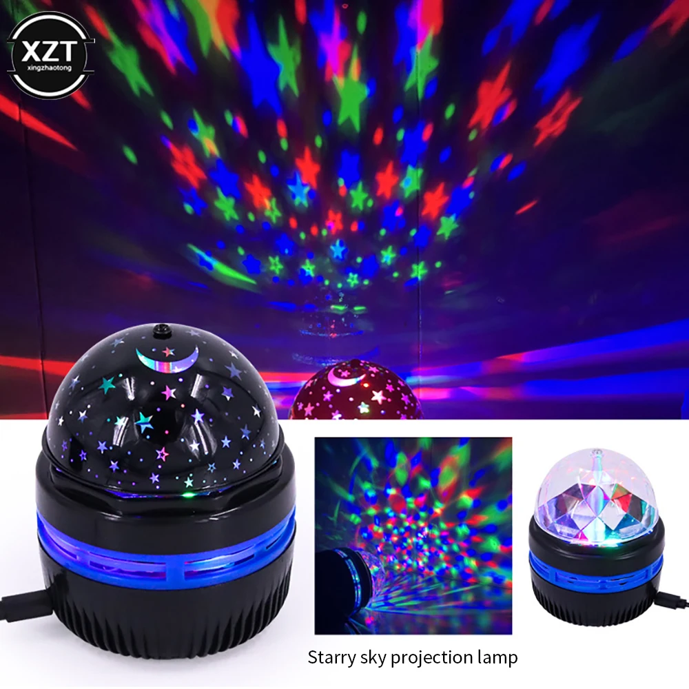 Star-Projector-Lamp-Usb-Powered-Colorful-Rotating-Magical-Ball-Light ...