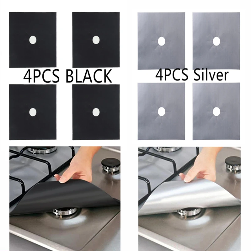 4Pcs-Stove-Burner-Cover-Gas-Range-Protection-Cleaning-Pad-Kitchen ...