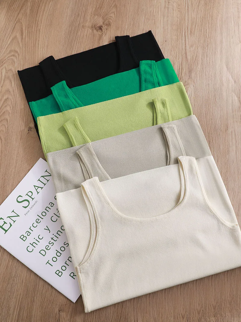 pure-color-skinny-tanks-O-Neck-Summer-Sleeveless-Sexy-tank-top-Women ...