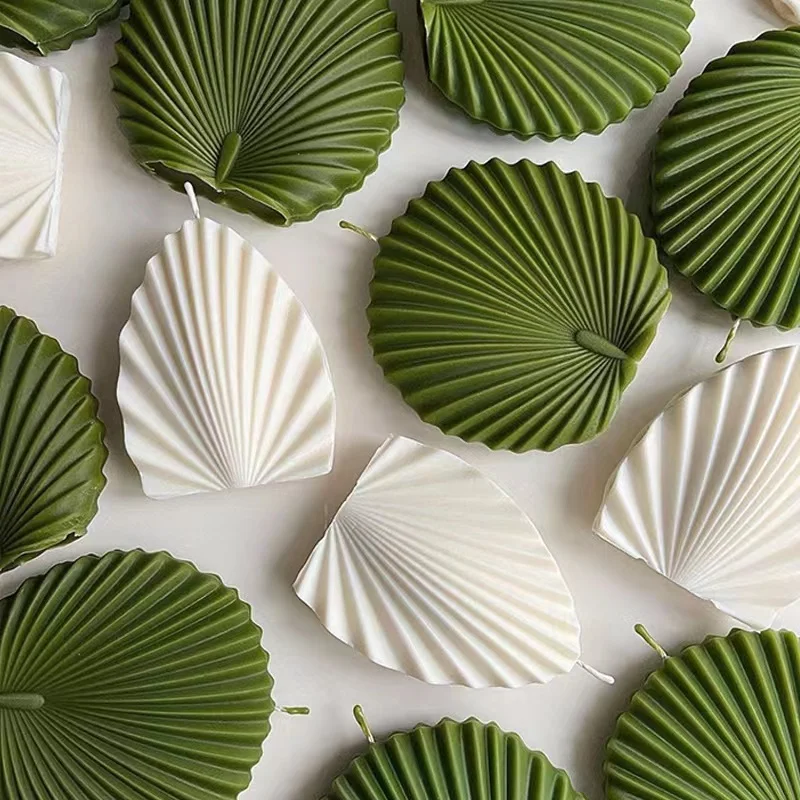 Pillar-Leaf-Silicone-Candle-Molds-Scallop-Shell-Wax-Mold-Modern-Home ...