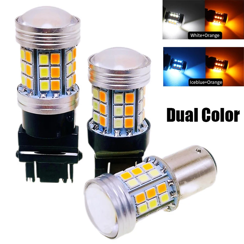 Dual-Color-Car-DRL-Turn-Signal-L-mpada-Auto-L-mpada-de-luzes ...