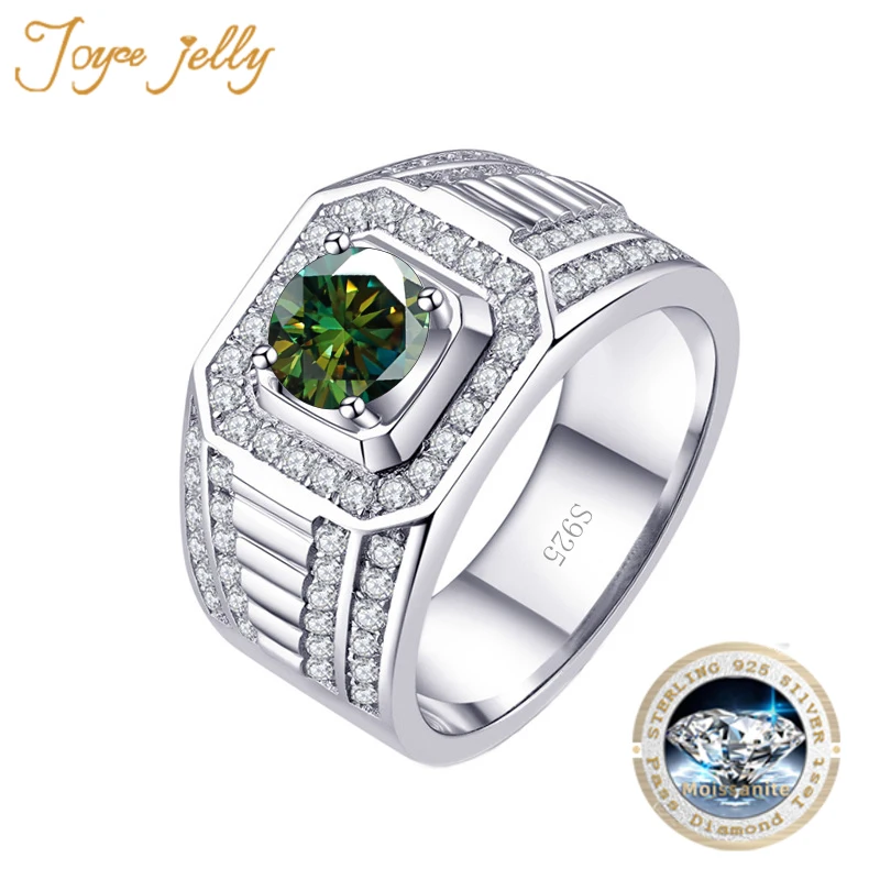 JoyceJelly-1-Carat-D-Color-Real-Moissanite-Diamond-Rings-Sterling ...