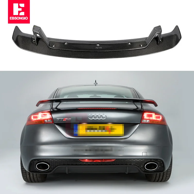 A5 Rear Trunk Spoiler For Audi Tt 8j Tts A5 A6 A7 All 2008 - 2011 Carbon Fiber / Frp Black Rear ...