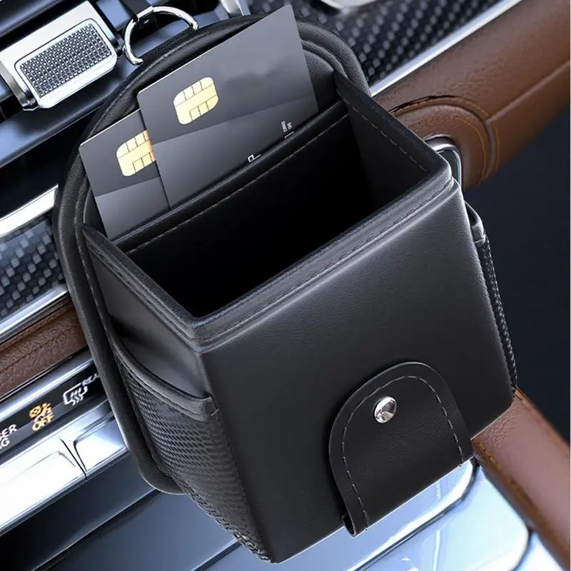 Car-Air-Vent-Pouch-Leather-Multipurpose-Pouch-Box-Multifunctional-Car ...