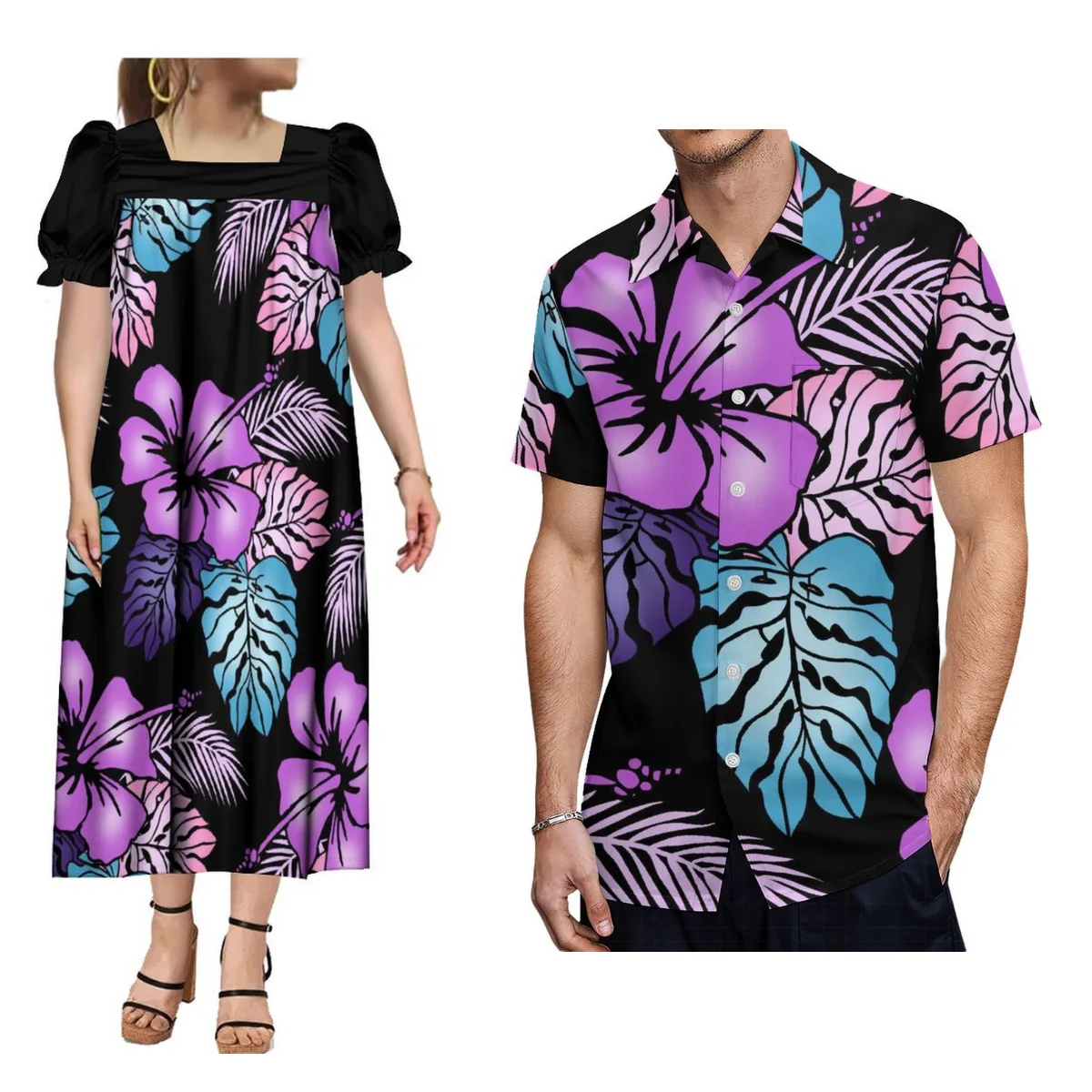 Summer-Mumu-Women-S-Puffed-Sleeve-Dress-Samoan-Maxi-Dress-And-Hawaiian ...