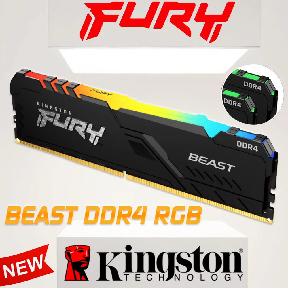 Kingston-Desktop-Memory-Ram-FURY-Beast-RGB-DDR4-2666MHz-3200MHz-3600MHz ...