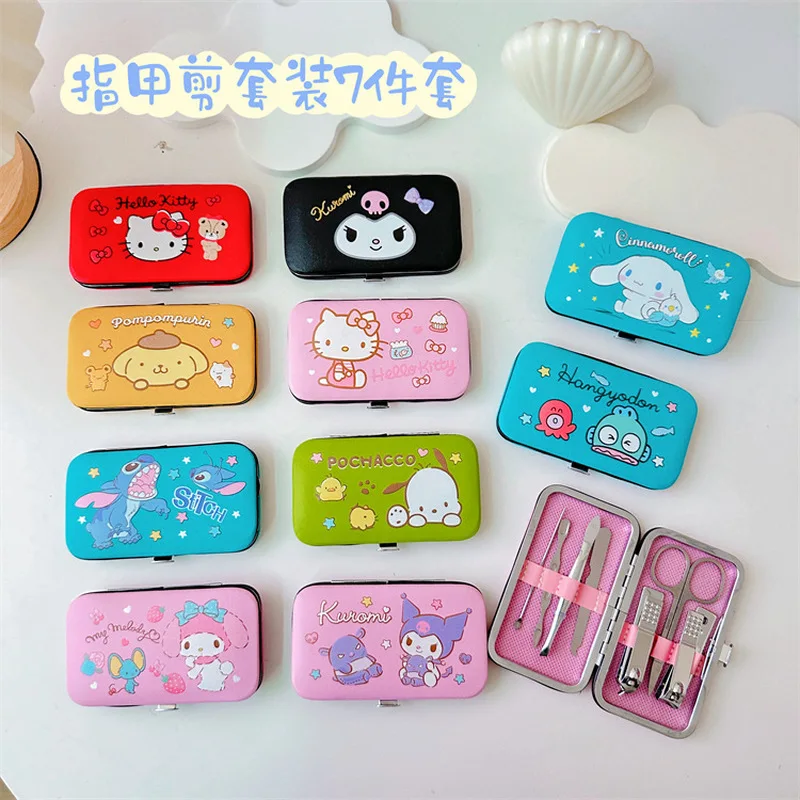 Sanrio-Hellokitty-Cute-Girl-Heart-Nail-Clipper-Set-7-Piece-Nail-Art ...