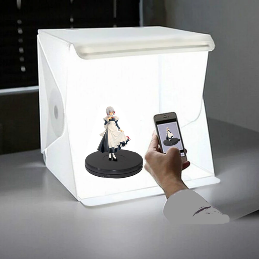 Portable-Folding-23cm-9-Lightbox-Photography-LED-Light-Room-Photo ...