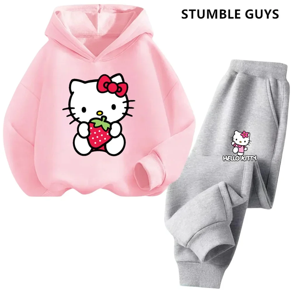 New-Hello-Kitty-Spring-Cute-Kids-Hoodie-2024-Cartoon-Girl-Student ...