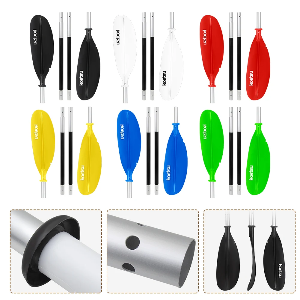 4-Piece-Kayak-Boat-Paddle-Aluminium-Alloy-Floating-Kayak-Paddle-Stand ...