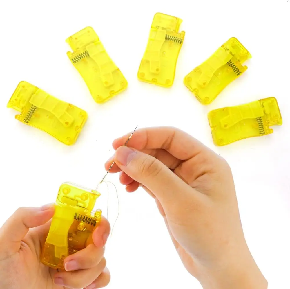 1Pcs-Automatic-Needle-Threader-Tool-Self-Thread-Guide-Plastic-Sewing ...