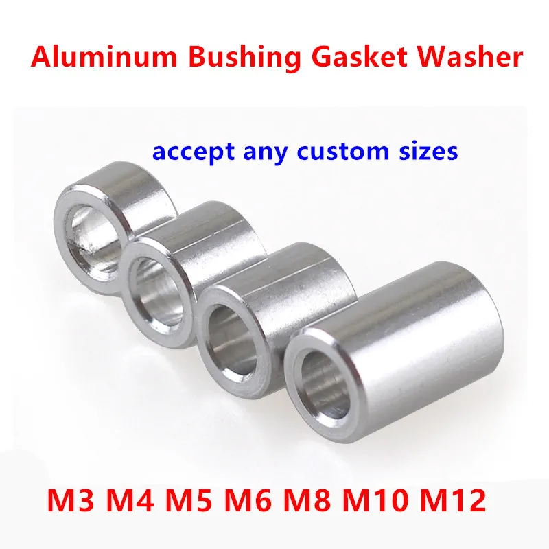 M3-M4-M5-M6-M8-M10-Aluminum-bushing-washer-gasket-round-CNC-no-thread ...