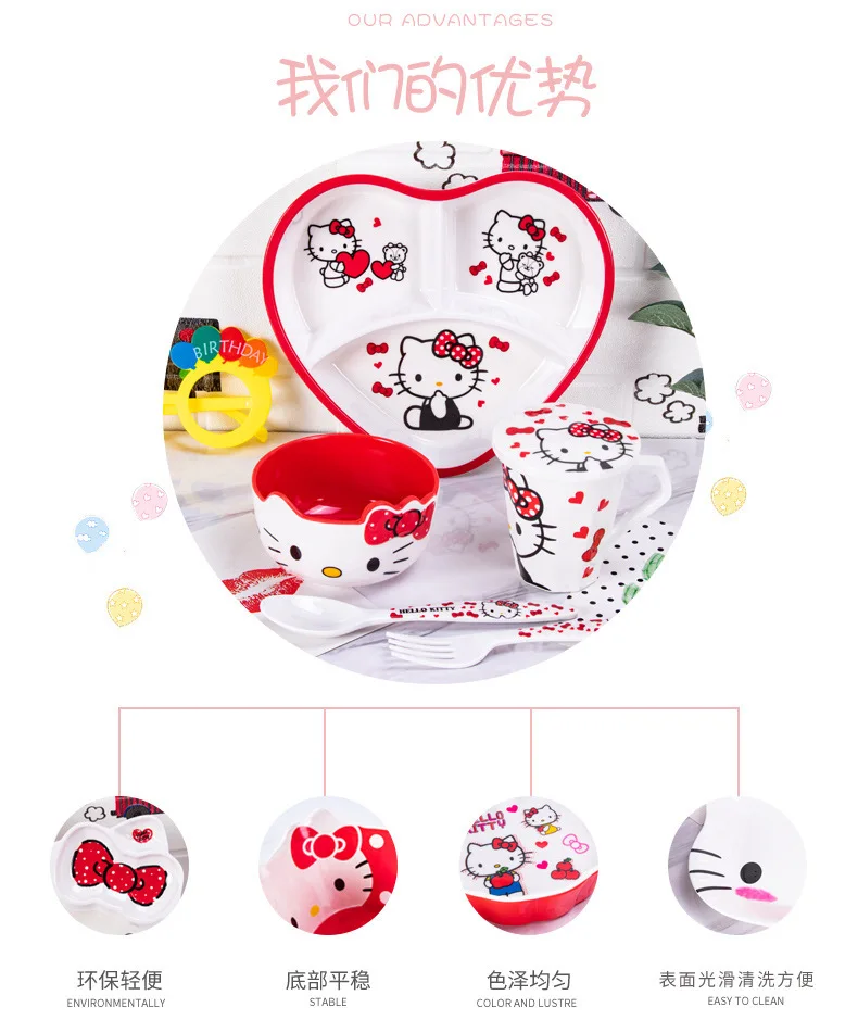 Sanrio Kitty обеденная тарелка | AliExpress