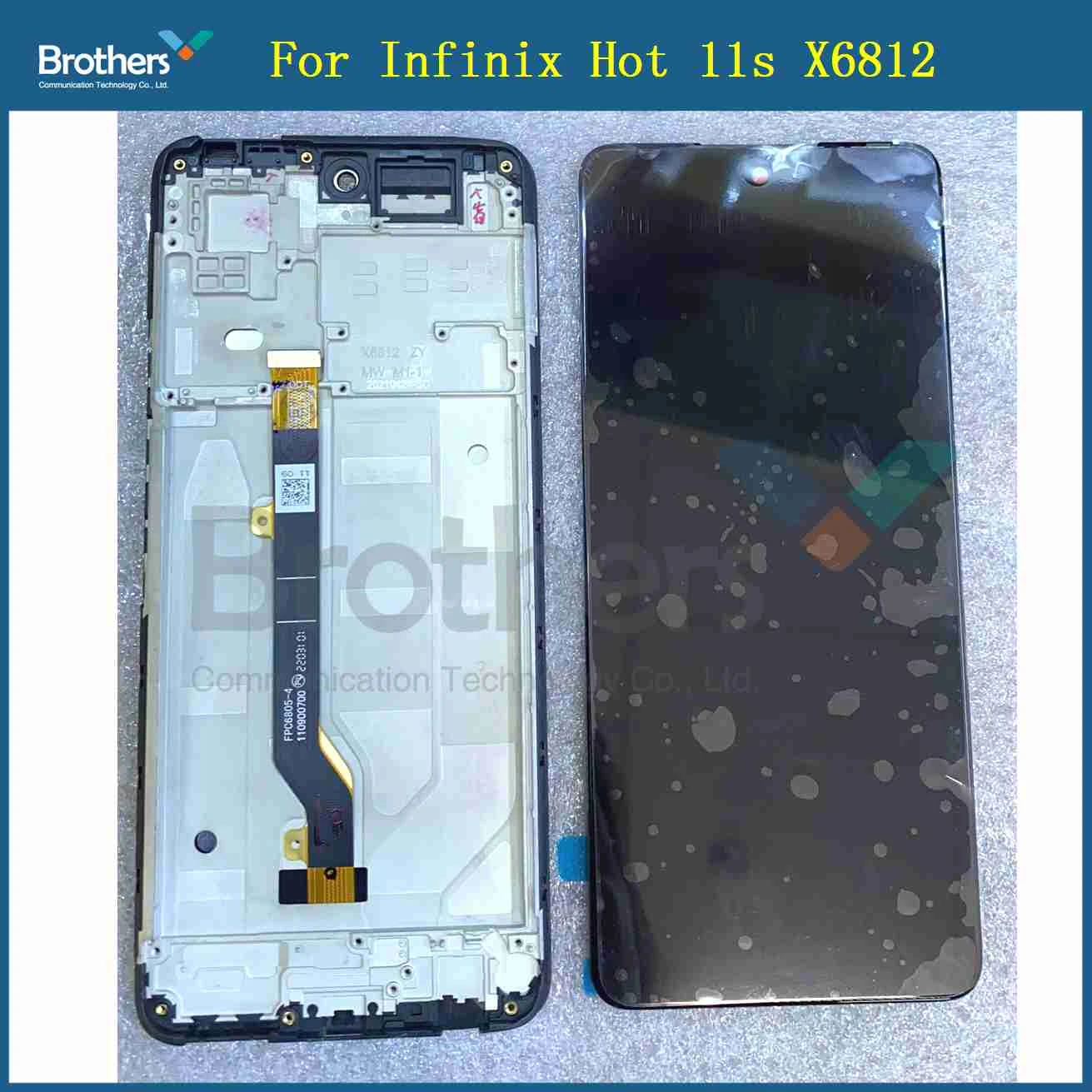 Para infinix quente 11s x6812 display lcd assembléia tela completa de ...